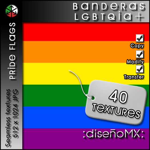 Second Life Marketplace - Banderas LGBTQIA+ :dMX: (Pride Flags)